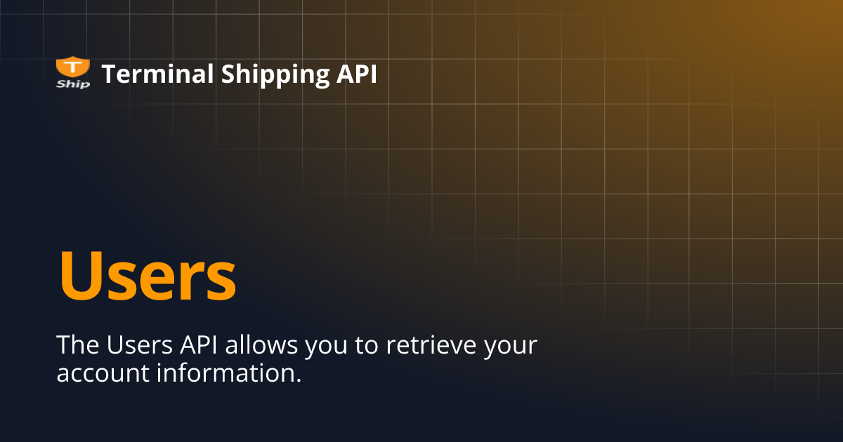 Users | Terminal Shipping API