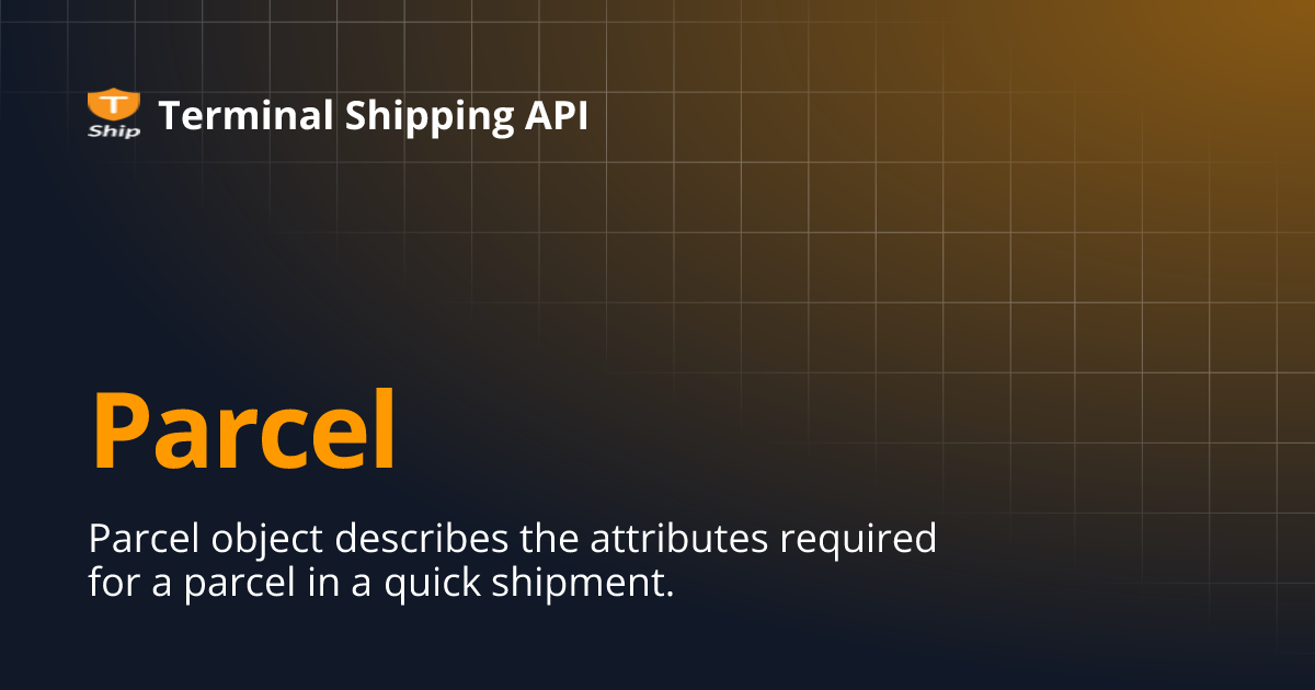 Parcel | Terminal Shipping API